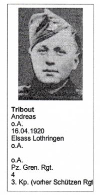 TRIBOUT André | Déportés militaires & « Malgré-Nous
