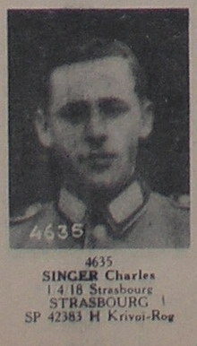 SINGER Charles | Déportés militaires & « Malgré-Nous