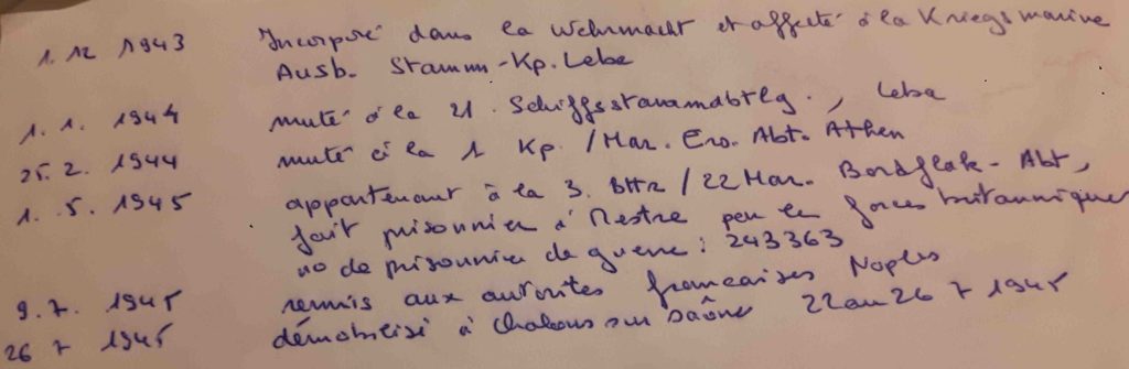 MULLER Raymond | Déportés militaires & « Malgré-Nous